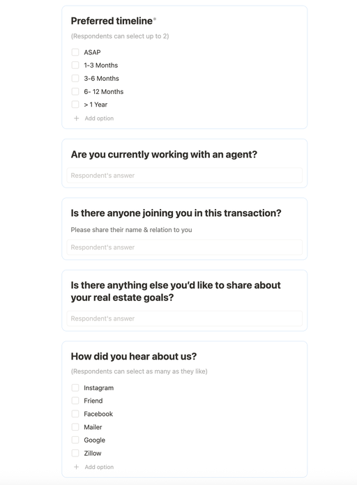 General Lead Intake Form (For Buyers or Sellers) | Notion | Coffee ...