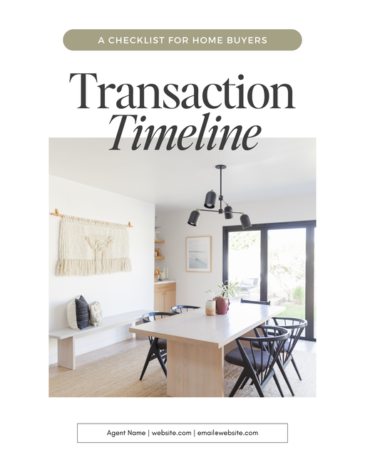 Buyer Transaction Timeline Checklist | Coffee & Contracts