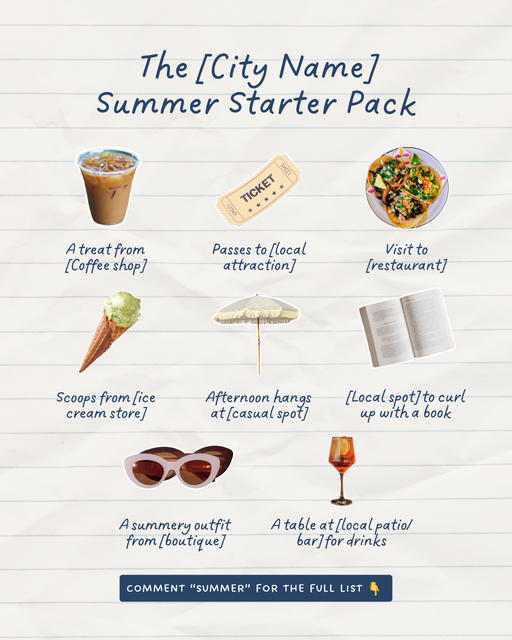 My [City Name] Summer must-haves | Summer starter pack | Coffee & Contracts