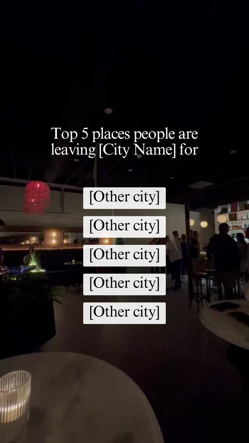 🎞️ Top five places people are moving to [City Name] from | Coffee ...