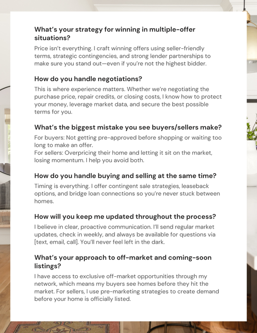 Questions to Ask Before Hiring a Real Estate Agent (+ My Answers!) | Coffee & Contracts