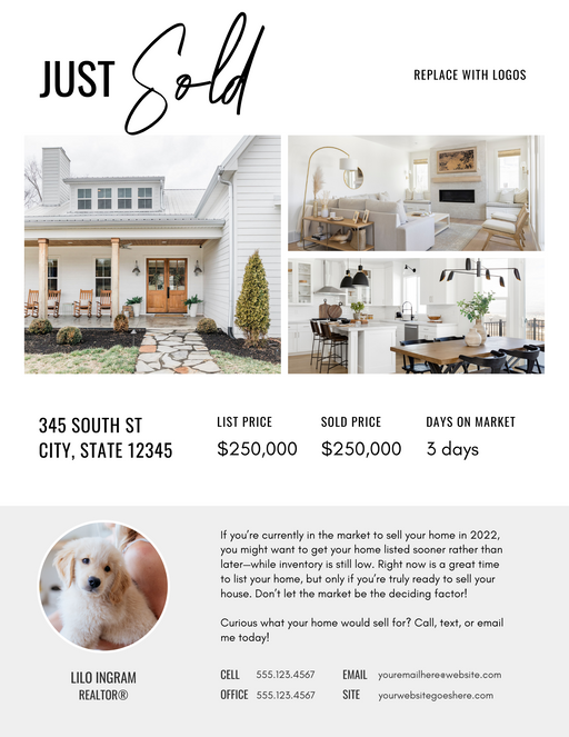 Just Sold Flyer | Coffee & Contracts