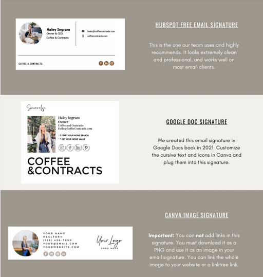 Email Signatures | Coffee & Contracts